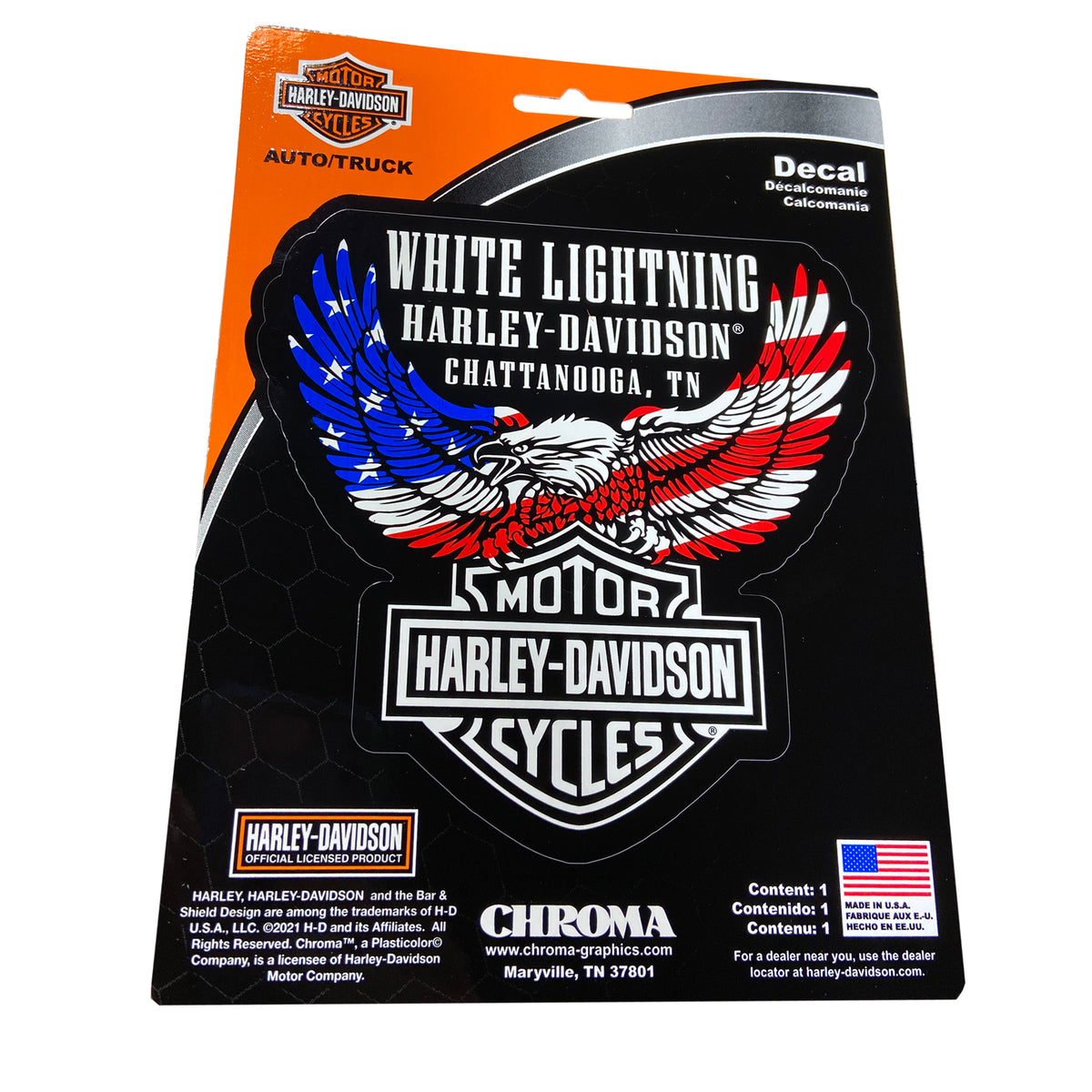 White Lightning HD Patriotic Decal – White Lightning Harley-Davidson